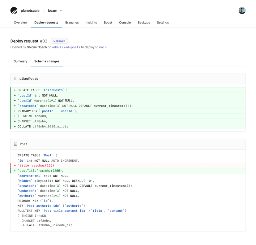Safely making database schema changes