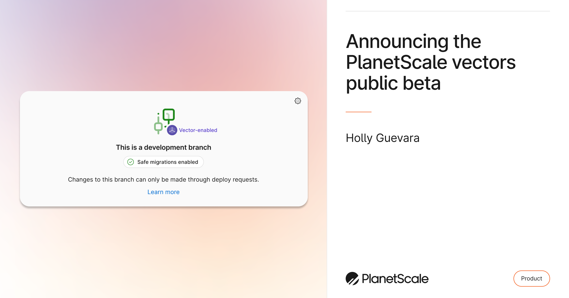 Announcing the PlanetScale vectors public beta — PlanetScale