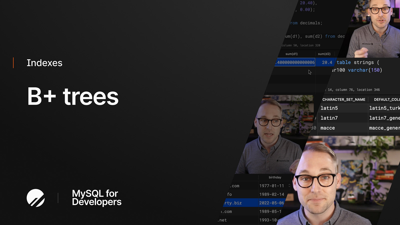 B+ trees — MySQL for Developers — PlanetScale