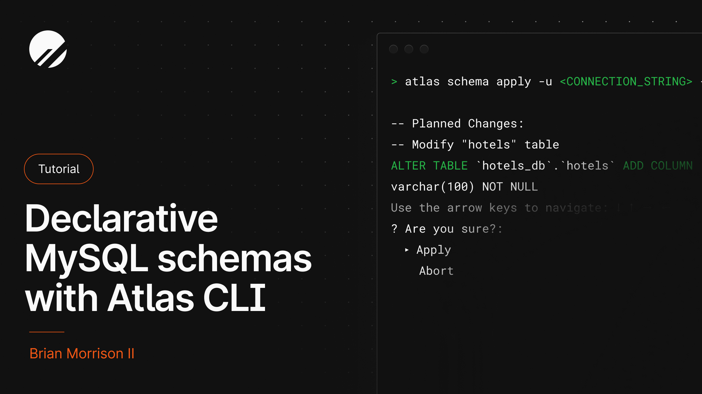 Declarative MySQL schemas with Atlas CLI Declarative MySQL schemas with Atlas CLI