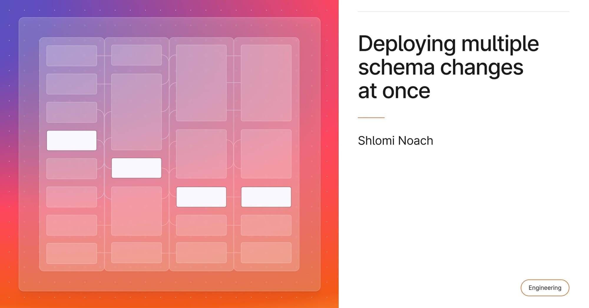 Deploying multiple schema changes at once