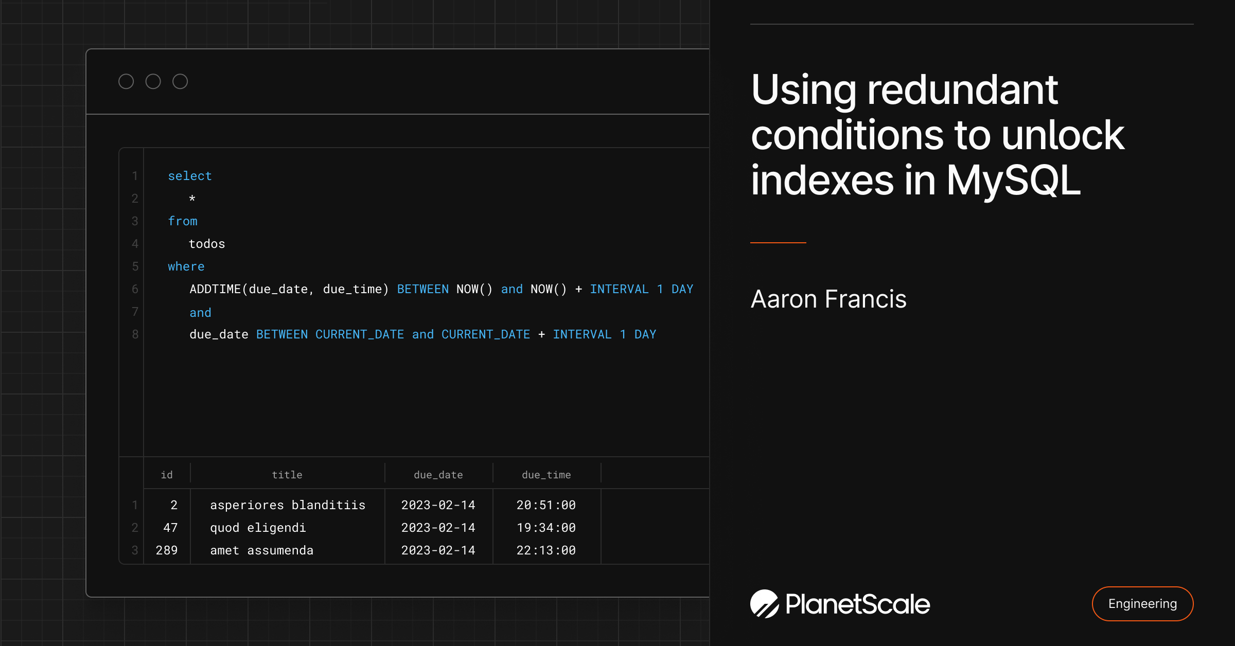 Using redundant conditions to unlock indexes in MySQL
