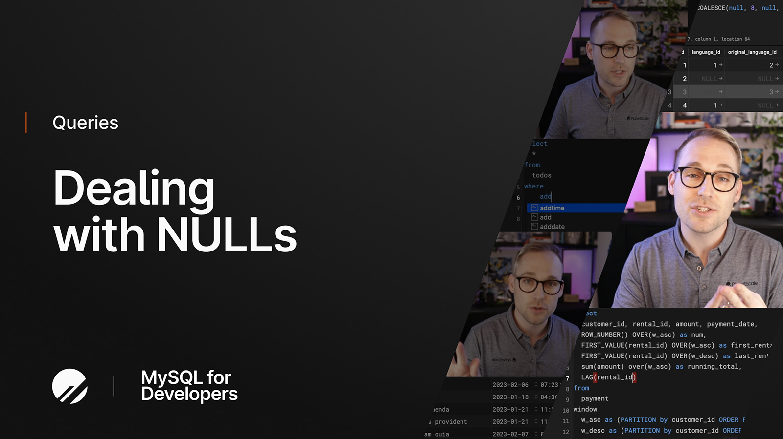 Dealing with NULLs — MySQL for Developers — PlanetScale