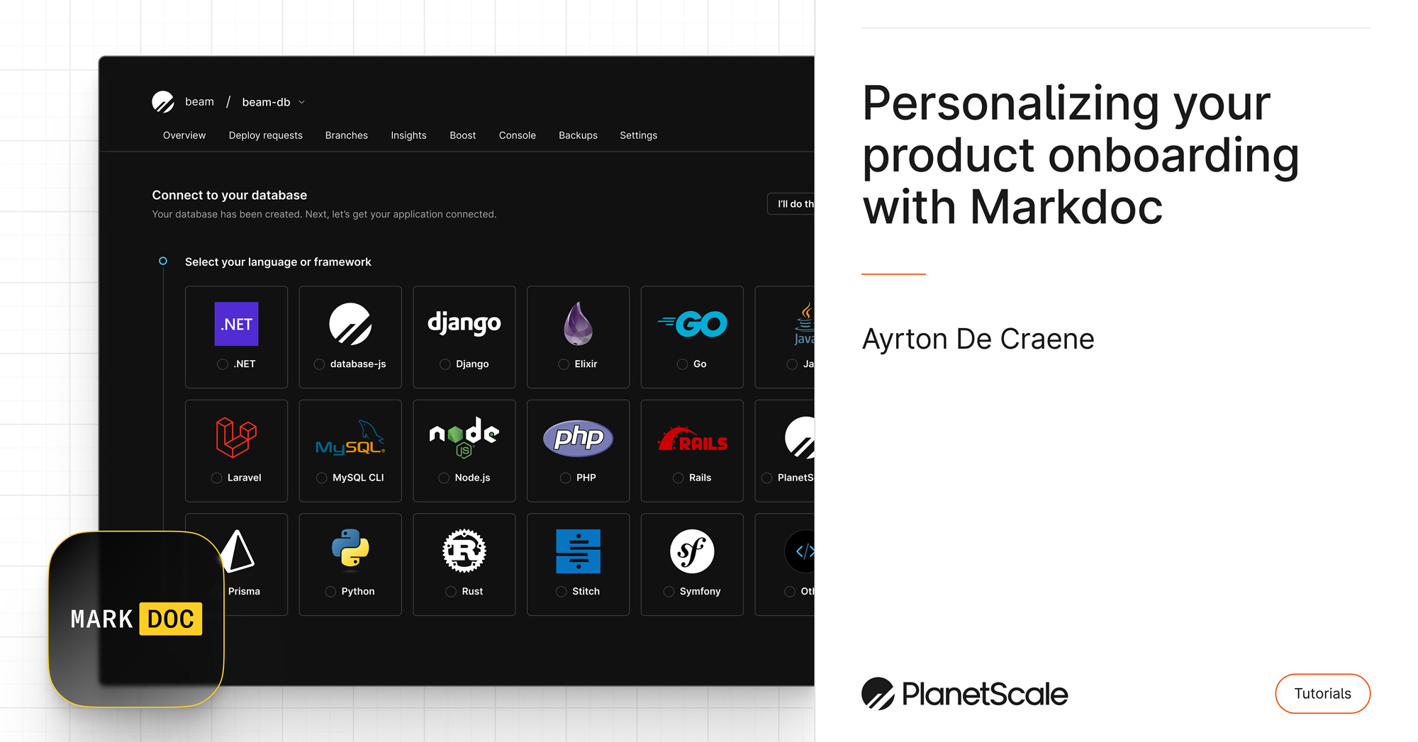 Personalizing your onboarding with Markdoc — PlanetScale