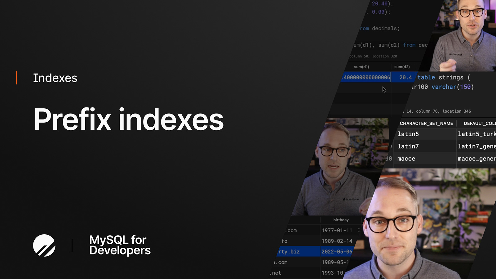 Prefix indexes — MySQL for Developers — PlanetScale