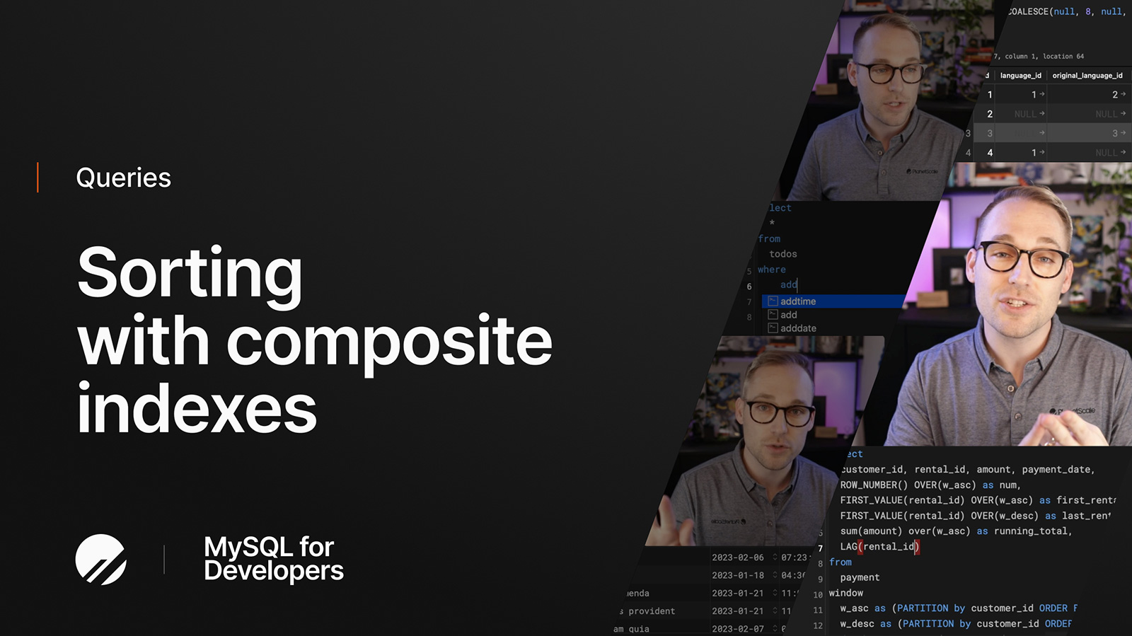 Sorting with composite indexes — MySQL for Developers — PlanetScale