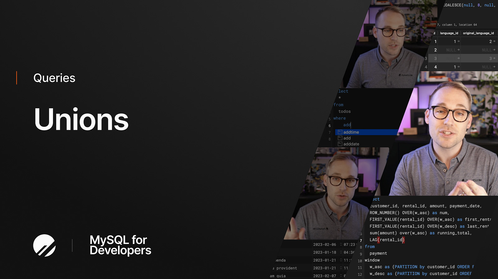 Unions — MySQL for Developers — PlanetScale