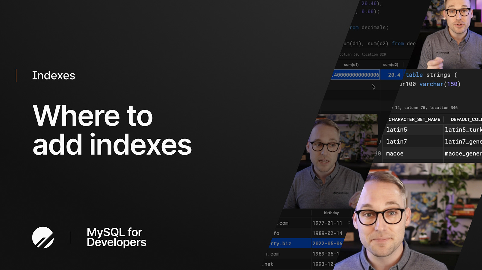 Where To Add Indexes — Mysql For Developers — Planetscale